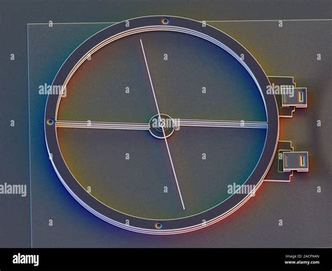 MEMS Electroscope Coloured Scanning Electron Micrograph Of An Electroscope MEMS