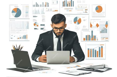 Businessman Analyzing Data Charts Premium Ai Generated Image