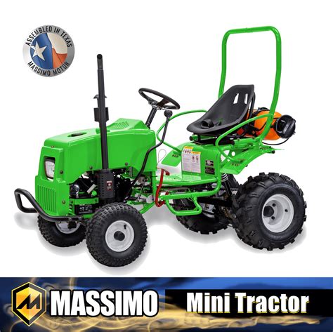 Massimo Mini Tractor 2wd 110cc Gas Powered Go Kart Green Walmart Business Supplies