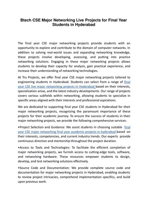 ppt veeresh final year cse major networking live projects for