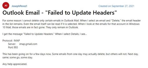 Resolving Outlook Failed To Update Headers Error Yodot