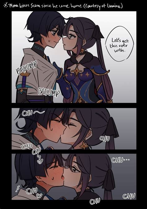 Mona Scaramouche Wanderer And Mona Genshin Impact Drawn By