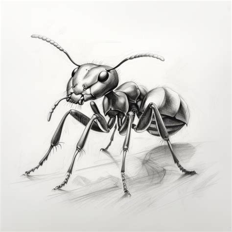 Happy Ant Portrait Detailed Sketching In Artgerm Style Stock