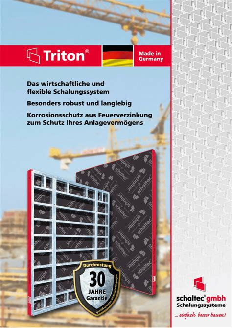 PDF Hot Dip Galvanized Heavy Frame Formwork Schaltec Triton Feuerverzinkt