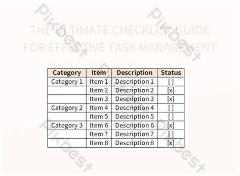 The Ultimate Checklist Guide For Effective Task Management Excel