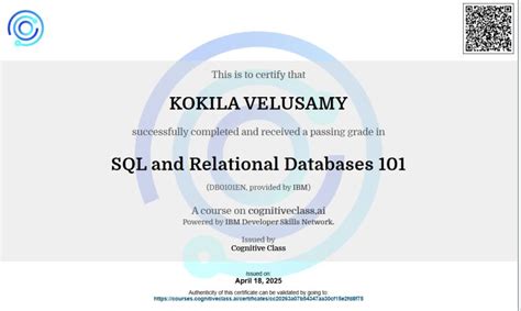 sql relationaldatabases dataskills cognitiveclass lifelonglearning