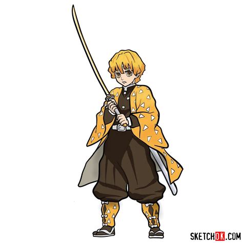 How To Draw Tanjiro Kamado Demon Slayer Sketchok Easy Drawing Guides