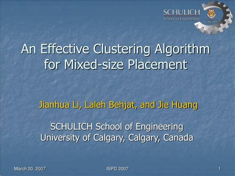 ppt an effective clustering algorithm for mixed size placement