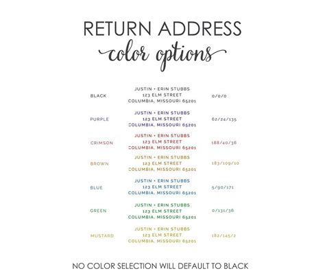 Return Address Printing Etsy