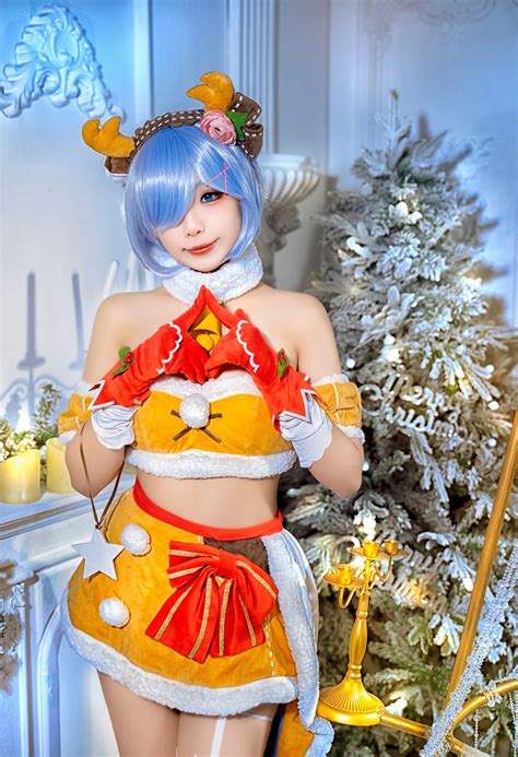 动漫coser 酥棠alina《re：从零开始的异世界生活》蕾姆圣诞 叽哩叽哩游戏网acg（g站）