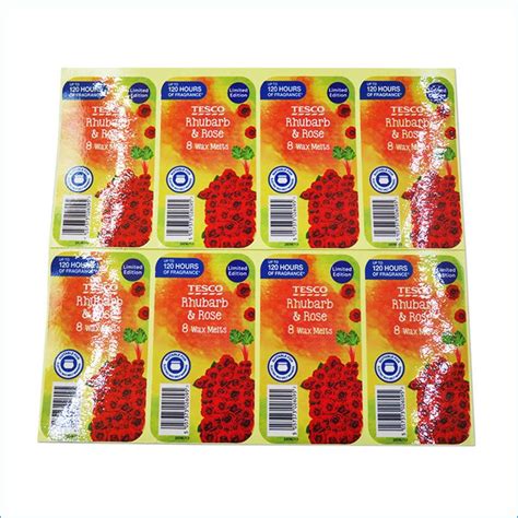 Customized Double Sided Printing Self Adhesive Color Double Sided Label Perfume Bottle Sticker