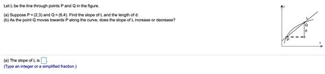 Solved Let L Be The Line Through Points P And Q In The Chegg Com