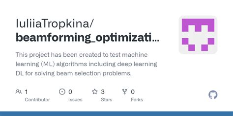 Github Iuliiatropkinabeamformingoptimization This Project Has Been Created To Test Machine