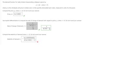 Help With Elasticity Of Demandlogarithmic Function Problem Rcalculus Help With Elasticity Of Demandlogarithmic Function Problem Rcalculus