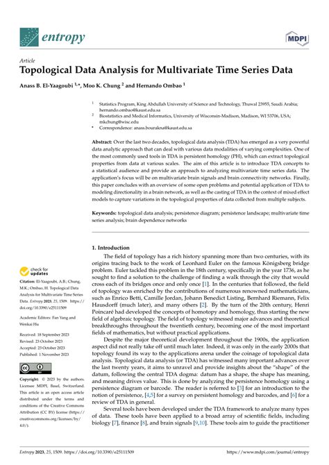 pdf topological data analysis for multivariate time series data