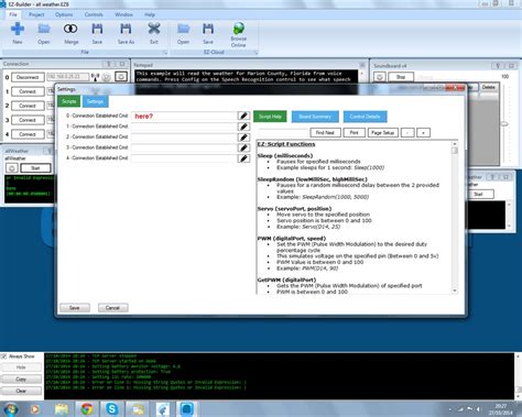 Error Weather Broadcast Questions Community Synthiam