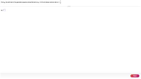 solved find a8 the sixth term of the geometric sequence