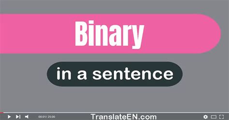Binary In A Sentence