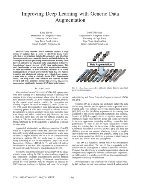 improving deep learning with generic data augmentation pdf