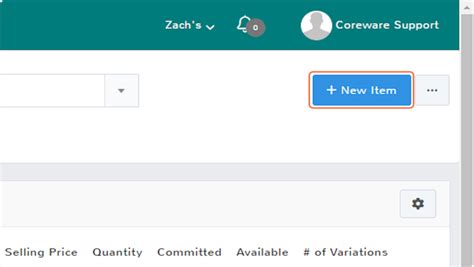 corestore inventory track serialized items that do not require bound