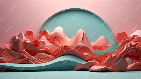 premium photo spatial illusions abstract 3d render rendering in the style of modern structures