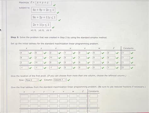 Solved Step 3 Solve The Problem That Was Created In Step 2