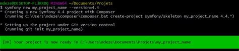 créer un projet avec une version spécifique de symfony l apéro tech