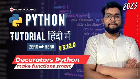 Decorators In Python Python Full Course 🐍 2024 Youtube