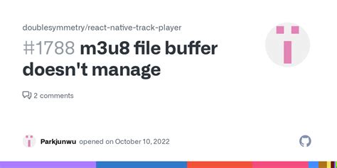 M3u8 File Buffer Doesnt Manage · Issue 1788 · Doublesymmetryreact