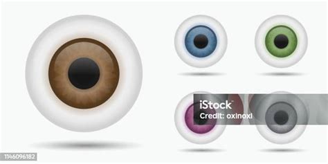 Ilustrasi Vektor Mata Iris Yang Berbeda Ilustrasi Stok Unduh Gambar Sekarang Abu Abu