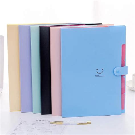 Expanding File Folder 5 Pockets Portable A4 Letter Size Expandable File