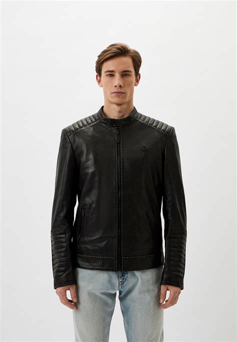 Куртка кожаная Philipp Plein, цвет: черный, RTLADE073601 — купить в ...