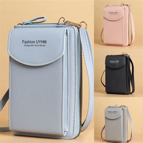 Cross Body Pu Leather Mobile Phone Shoulder Bag Handbag Purse Wallet