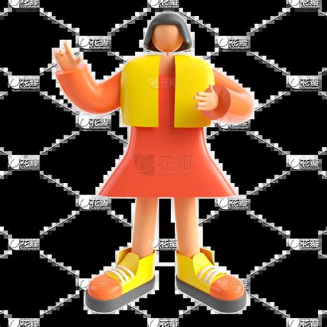 C4d人物插画素材贴纸素材 花瓣网 C4d人物插画素材贴纸素材 花瓣网