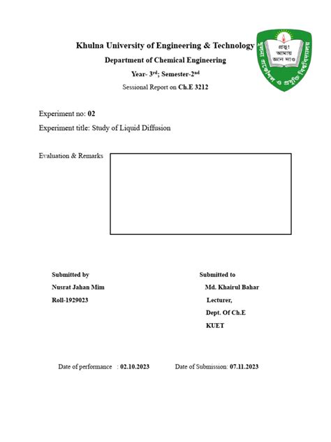 Liquid Diffusion Lab Report Final Pdf Sodium Chloride Diffusion