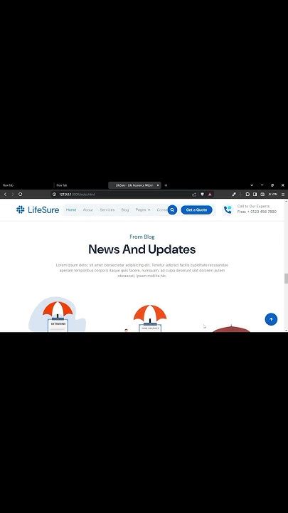 Life Sure Free Portfolio Website Fypシ Fyb Codecodingwebdeveloper