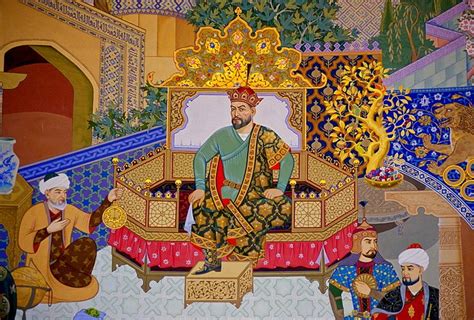 Mural Of Tamerlane Also Known As Amir Timur Or Timur The Great At