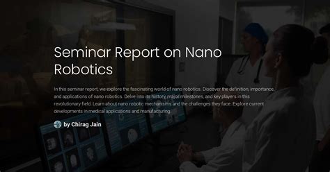 Seminar Report On Nano Robotics