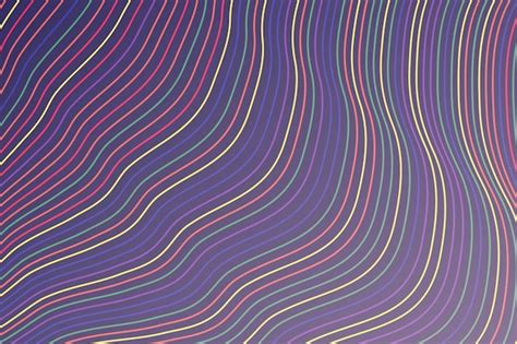 Premium Photo Abstract Background With Colorful Wavy Lines On A Purple Gradient
