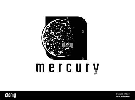 Vintage Retro Mercury Planet Symbol For Space Science Logo Design Vector Stock Vector Image