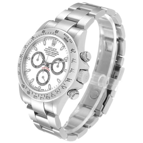 Rolex Daytona White Dial Chronograph Steel Mens Watch 116520