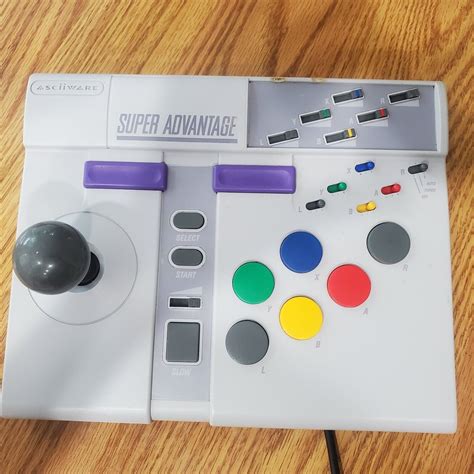 Mavin Super Nintendo Snes Asciiware Super Advantage Arcade Pad Joystick Controller S3