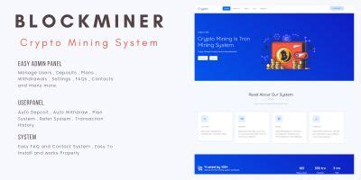 Blockminer Crypto Mining System By Slovoscripts Codester