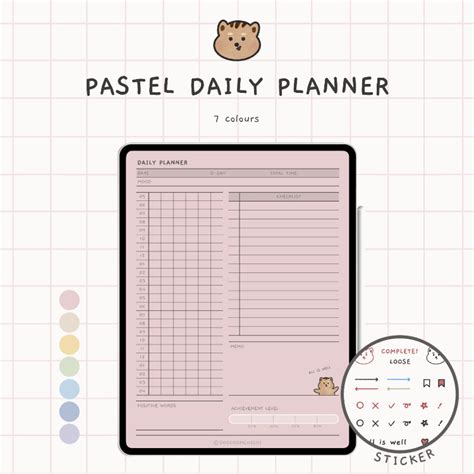파스텔 데일리 플래너