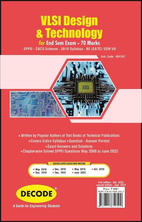 Buy Vlsi Design And Technology For Sppu 19 Course Be Sem