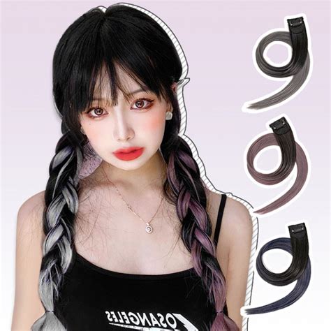 붙임머리 투톤 헤어피스 포인트 브릿지 붙임머리 컬러 부분가발