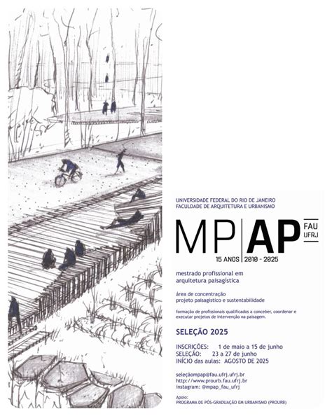 SeleÇÃo 2025 Aberta Mestrado Profissional Em Arquitetura Paisagística Mpap Fau Ufrj