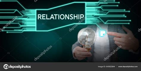 Writing Displaying Text Relationship Internet Concept Developing Business Growth Success — Stock