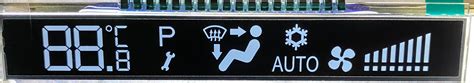 Vehicle Air Conditioning Control Display Section LCD Screen Temperature And Wind Speed