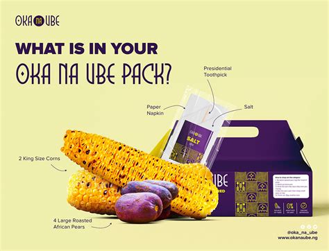 Oka Na Ube Corn And Pear Package Design On Behance